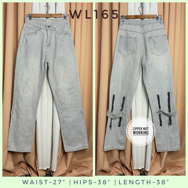 Denim/ Maong Wideleg/Baggy Pants | Shopee Philippines