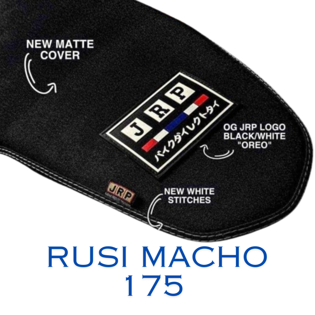 RUSI MACHO 175 ORIGINAL JRP SEAT COVER LIHA TEXTURE Oreo Rubber Logo ...