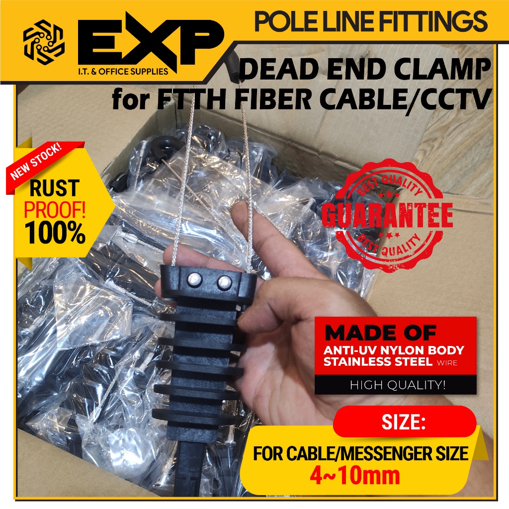 DEAD END CLAMP for FTTH FIBER | CCTV CABLE | UTP CABLE | EXP | 95 ...
