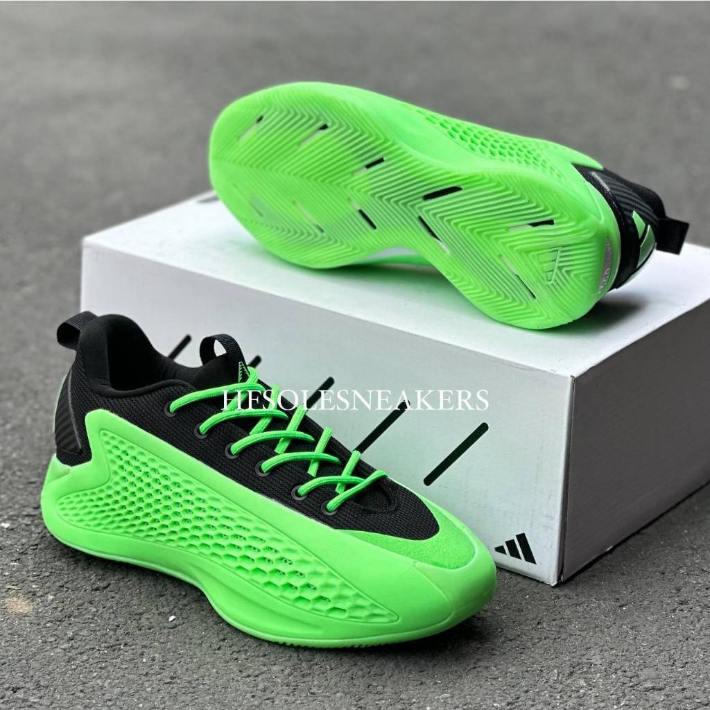 Anthony Edwards Slime Green Shoes With Socks Orig Equipment ...