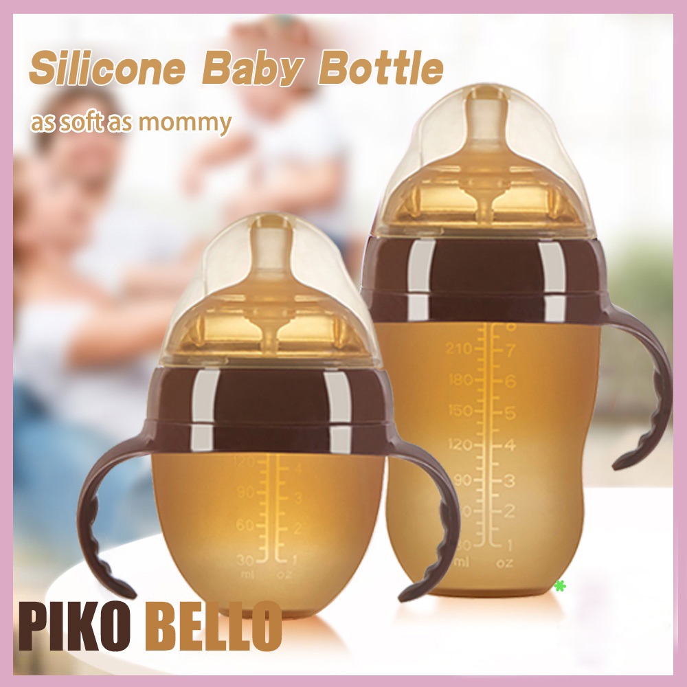 PIKO BELLO Nano Baby Feeding Bottle soft silicone nipple with handle ...
