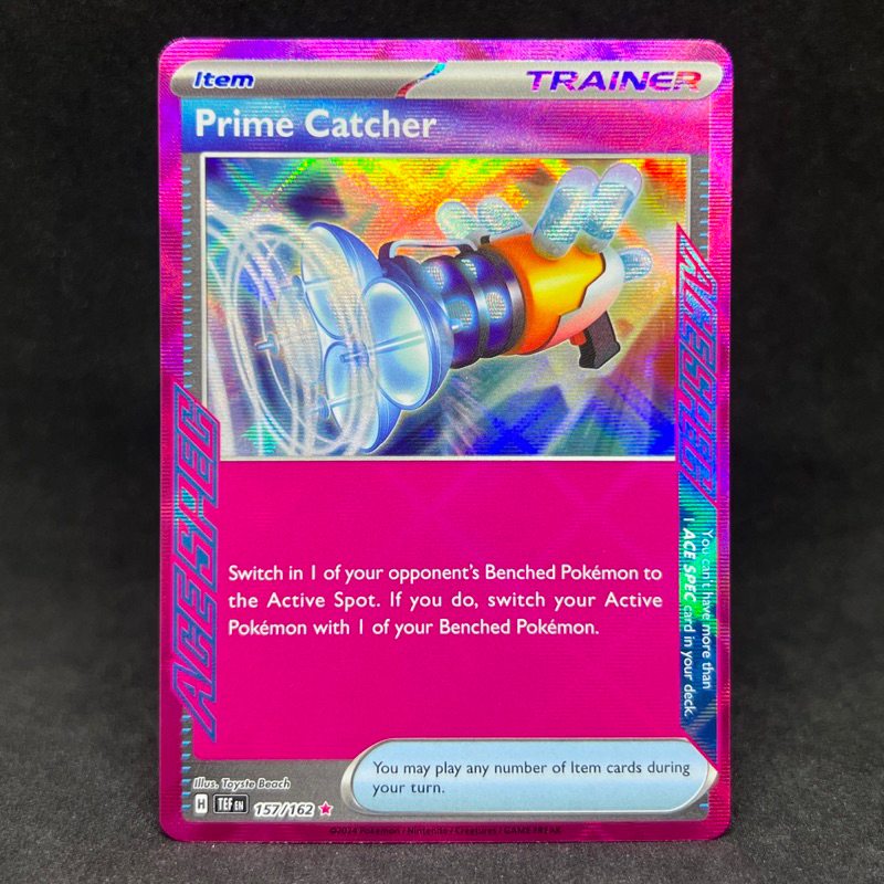 Pokemon TCG Prime Catcher Ace Spec Rare 157/162 2024 Scarlet & Violet ...