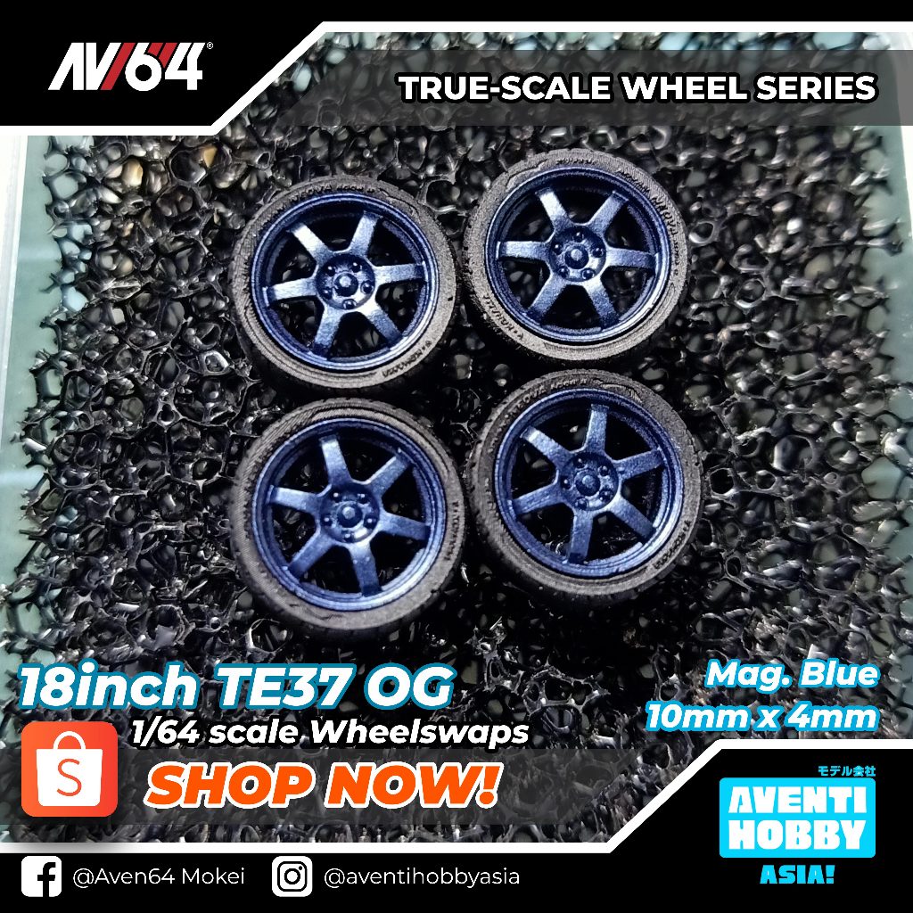 1/64 Wheelswap TE37 MAG BLUE ( 10mm x 4mm ) | Shopee Philippines