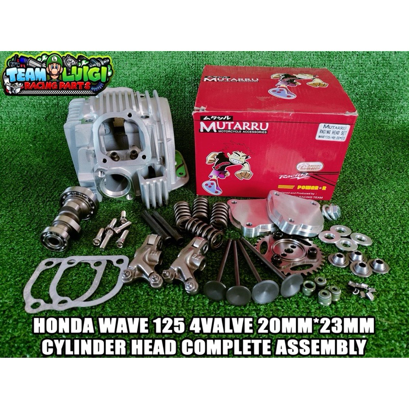 MUTARRU CYLINDER HEAD SET WAVE 125 4V 20/23mm | Shopee Philippines