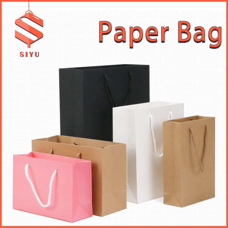 Thicker Cowhide Paper Bag Handbags And Dust Proof Paper Bag Reuse Brown ...