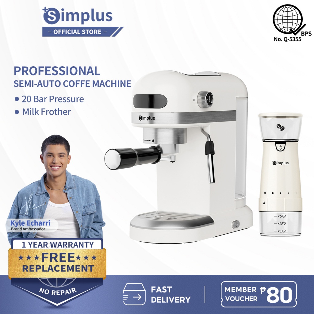 Simplus Coffee Machine Set Espresso Coffee Machine + Coffee Grinder ...