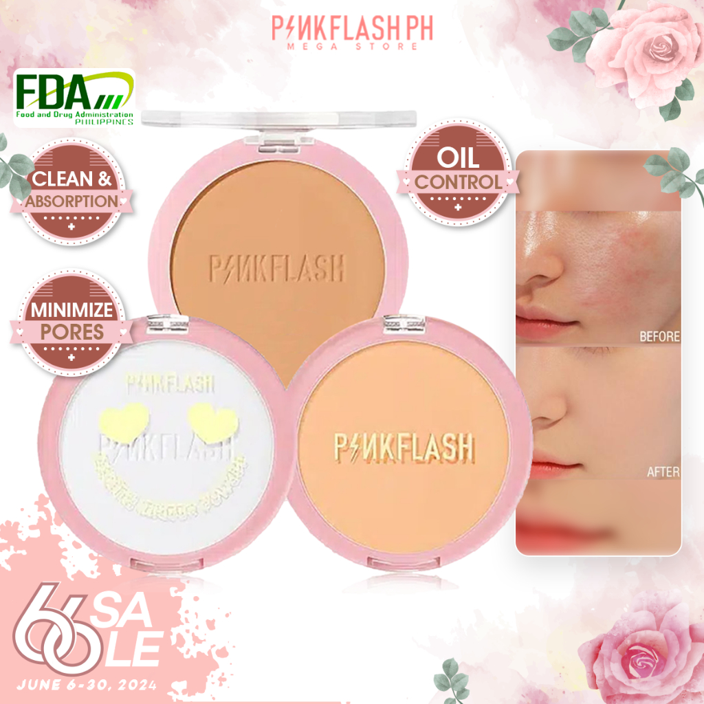 PINKFLASH Long-lasting Matte Traceless Waterproof Oil Control Pressed ...