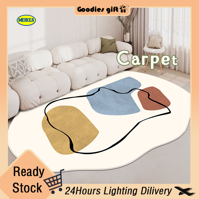 [COD] 80*120cm Nordic ins Irregular Carpet Plush Soft Mat Bathroom ...