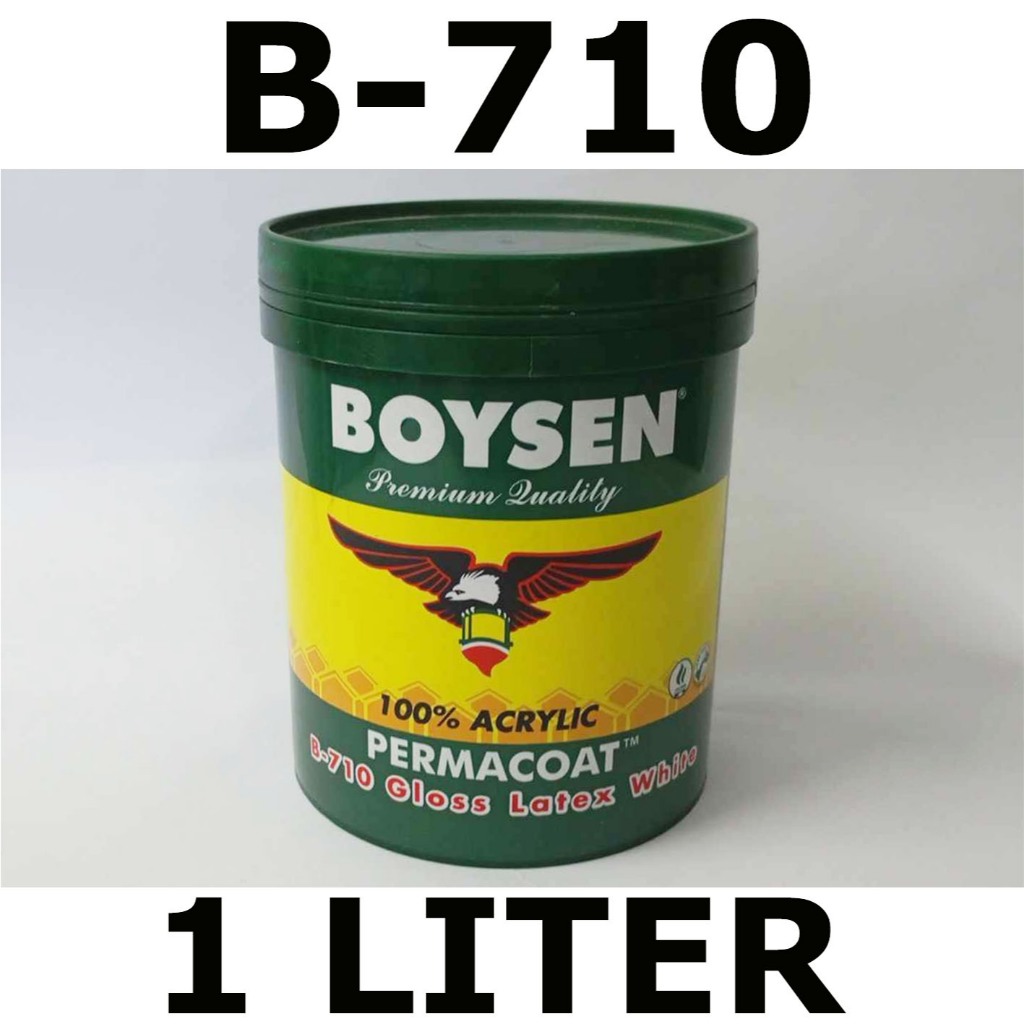BOYSEN GLOSS LATEX WHITE ( 1 LITER ) B-710 PERMACOAT FOR WOOD AND ...