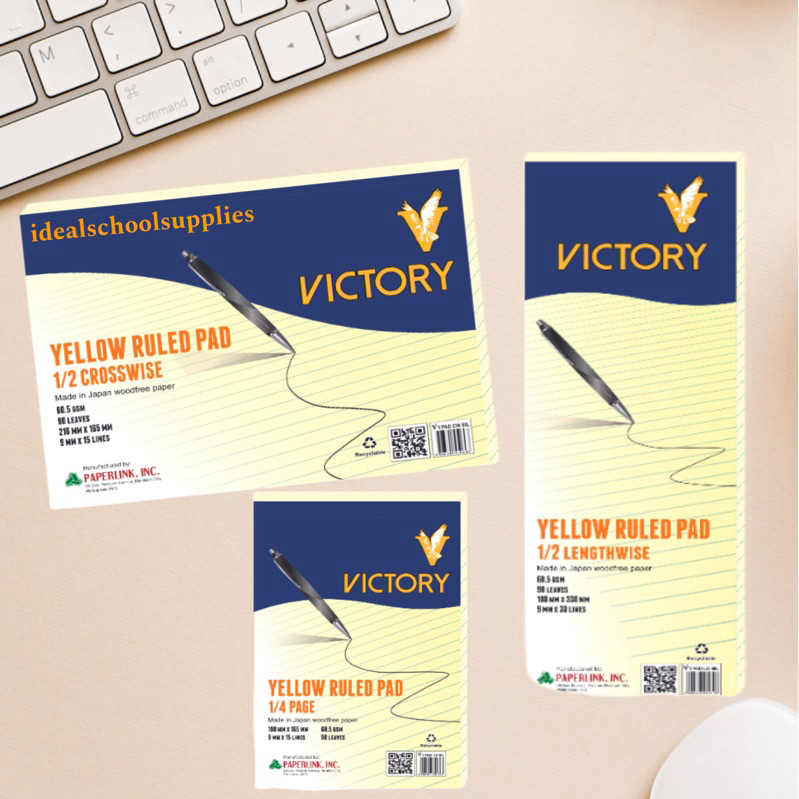 Yellow Pad Pre-Cut Quiz Pads Victory Long Quiz Pad idealschoolsupplies ...