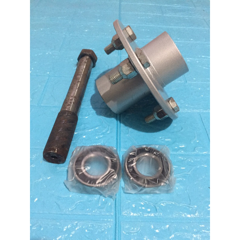 Motorcycle Sidewheel Hub set with axle and 6205 bearing(Long and Short) | Shopee Philippines