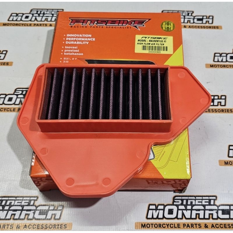 PITSBIKE RACING AIR FILTER / HI FLOW / WASHABLE FOR SUZUKI R150 RAIDER ...