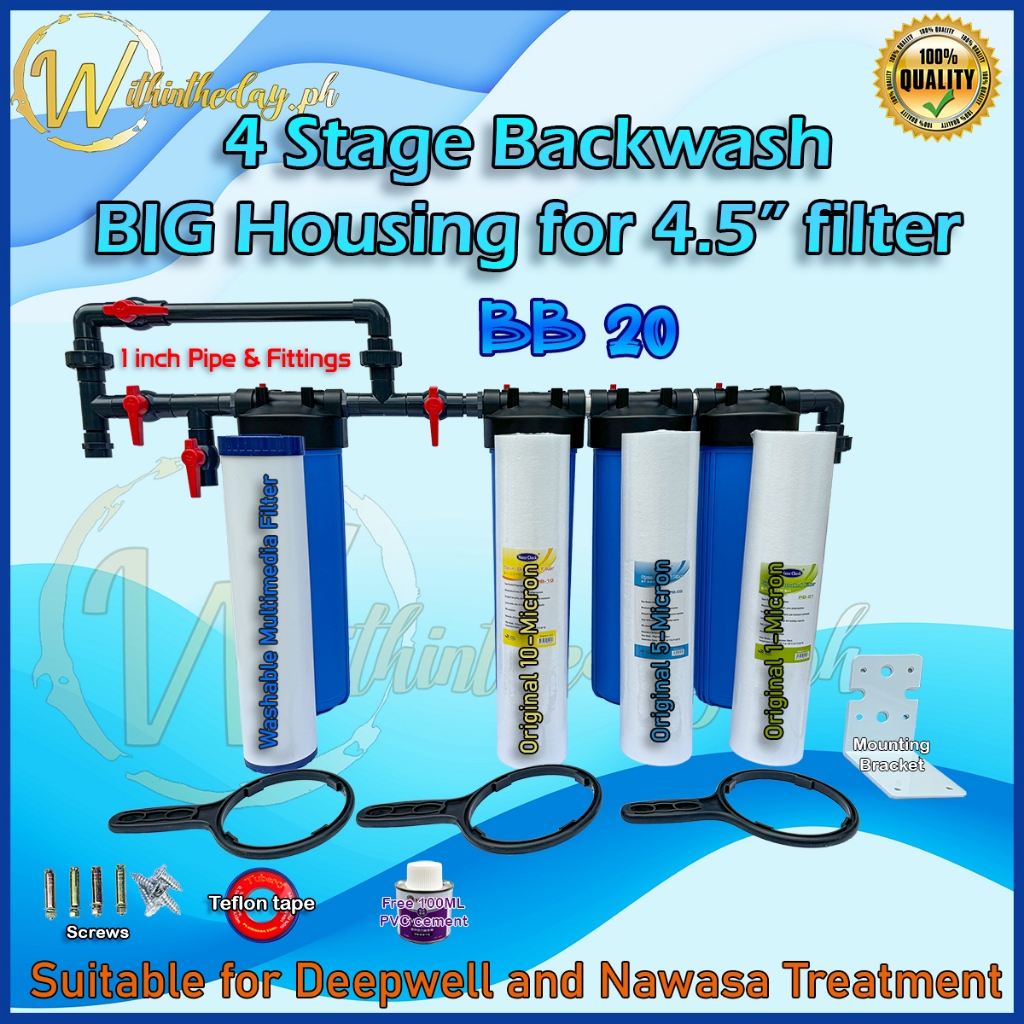 4 Stage BB 20 Backwash Filter Washable Multimedia mini FRP tank remove ...