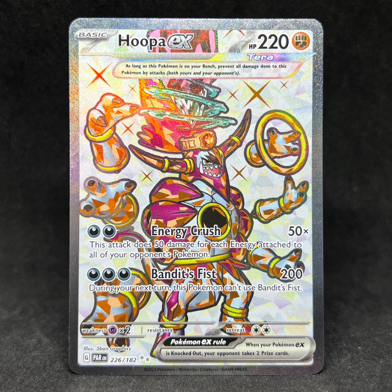 Pokemon TCG Hoopa ex Full Art Secret Rare 226/182 2023 Scarlet & Violet ...
