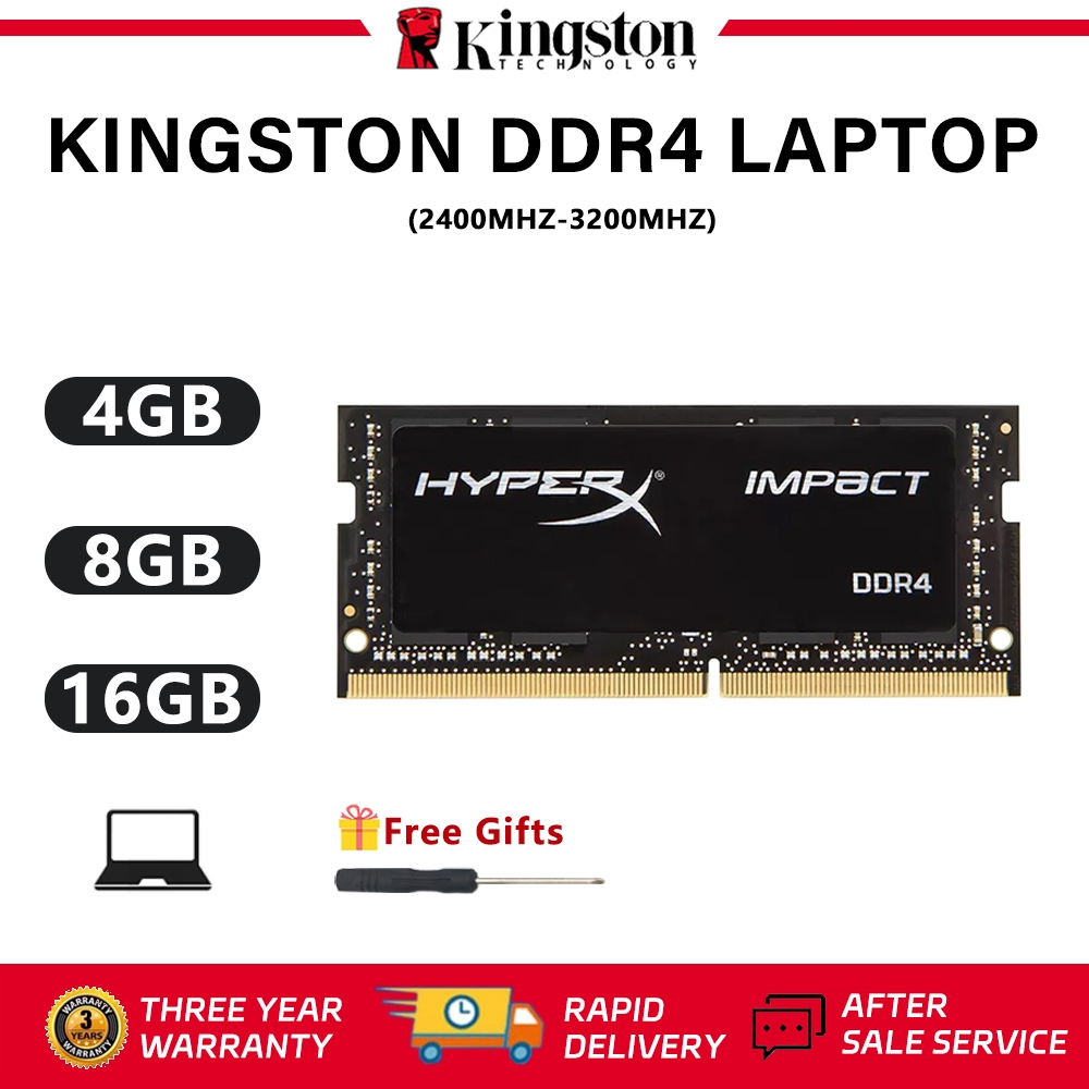 Kingston Hyperx Impact Laptop DDR4 RAM 4GB 8GB 16GB 2133Mhz 2400Mhz 2666Mhz 3200Mhz SOIDMM ...