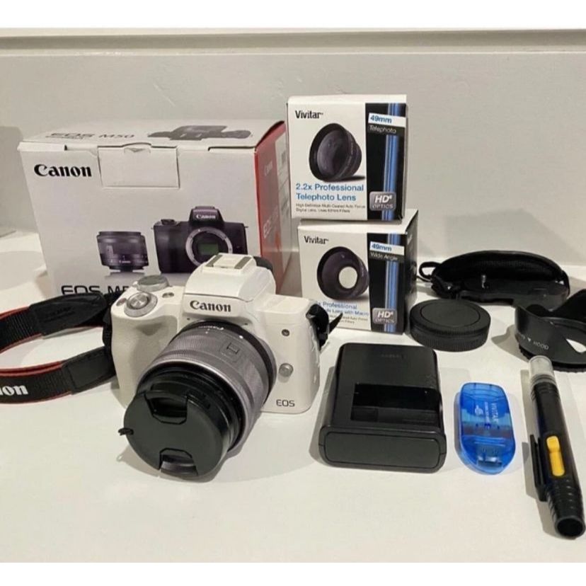 Brand' New Can'on M50 Mark II Mirro, rless Camera White, No ratings yet ...