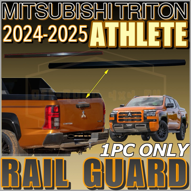 MITSUBISHI TRITON ATHLETE 2024-2025 RAIL GUARD (1PC ONLY) TAIL GATE ...