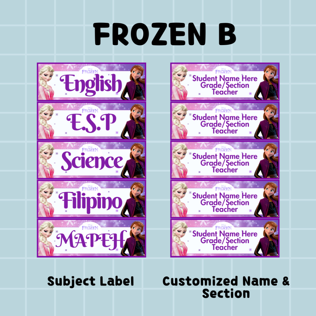 Customized Subject & Name Label Stickers Set | Shopee Philippines
