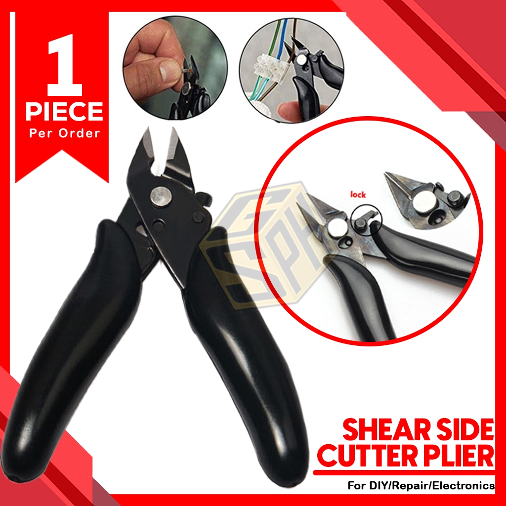 Mini Wire Cable Cutters Cutting Side Snips Flush Pliers With Lock Nipper Hand Tools | Shopee ...