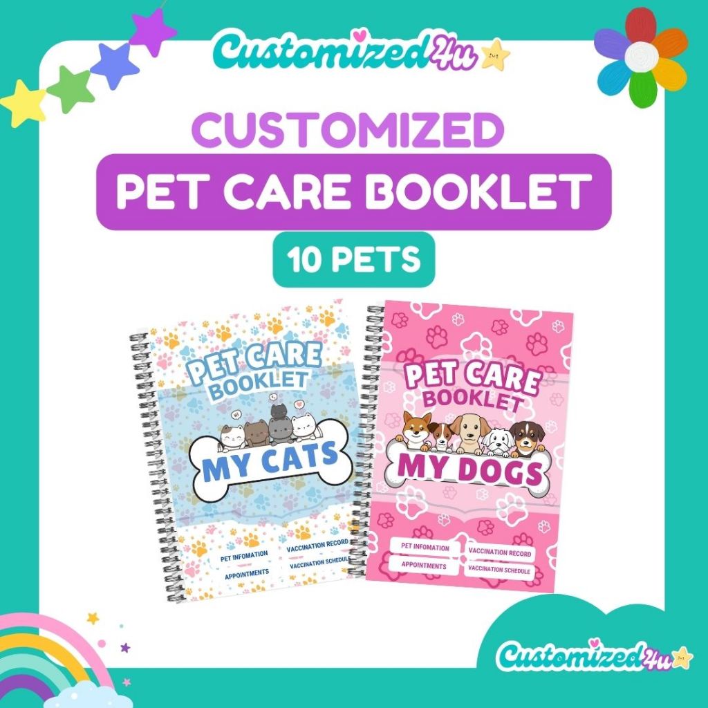 𝗖𝘂𝘀𝘁𝗼𝗺𝗶𝘇𝗲𝗱 𝐏𝐄𝐓 𝐂𝐚𝐫𝐞 𝐁𝐨𝐨𝐤𝐥𝐞𝐭 𝐕𝐞𝐭 𝐕𝐚𝐜𝐜𝐢𝐧𝐚𝐭𝐢𝐨𝐧 𝐑𝐞𝐜𝐨𝐫𝐝 𝐏𝐞𝐫𝐬𝐨𝐧𝐚𝐥𝐢𝐳𝐞𝐝 (A5 ...