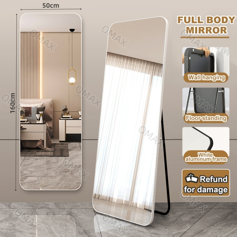 HD Mirror Whole Body Stand Mirror Floor-to-Ceiling Full Body Mirror ...