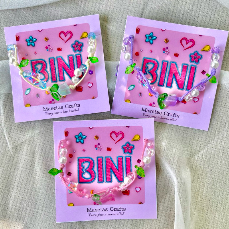 BINI inspired bracelet | Handmade bracelet | Masetas Crafts | Shopee ...