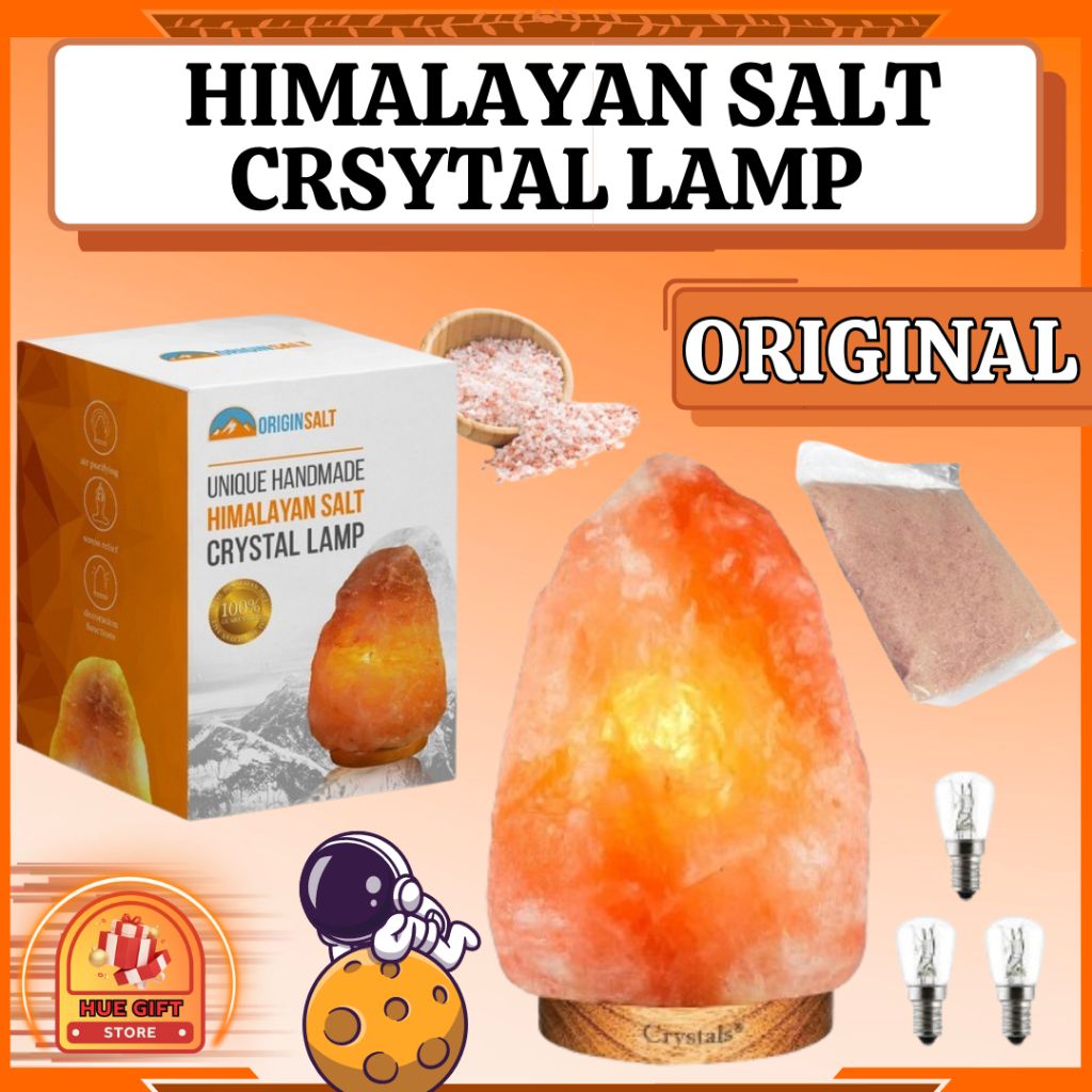 Pure Himalayan Natural Rock Salt Lamp 2-3KG Authentic from Pakistan ...