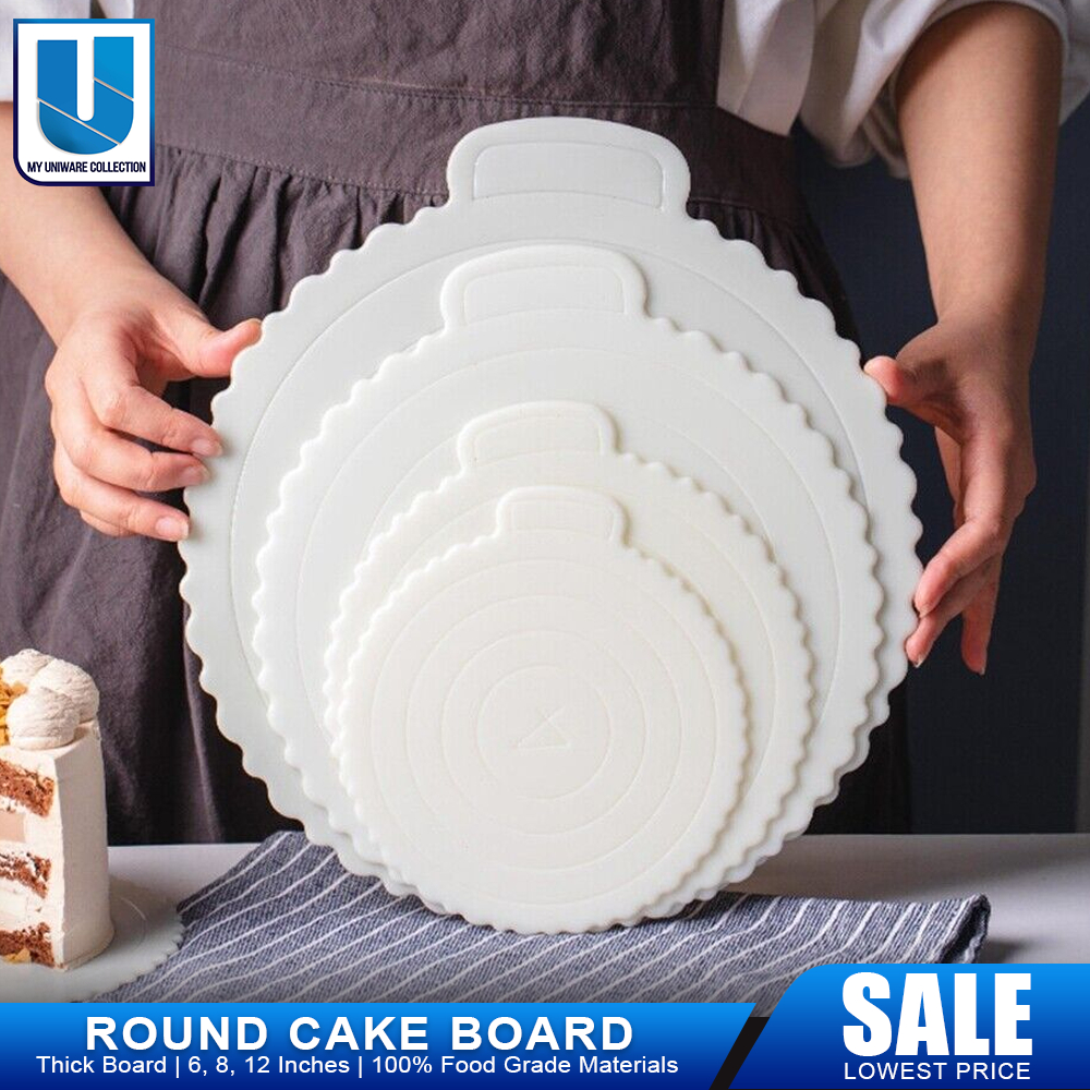 Round Cake Board White 6 inch/8 inch/12 inch Thick Cake Base Baking ...
