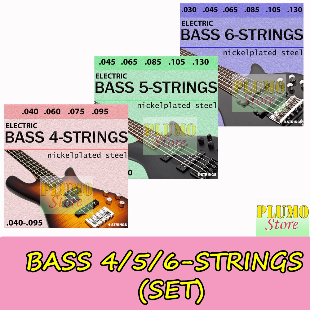 BASS STRINGS Series (4/5/6 STRINGS SET)free pick | Shopee Philippines