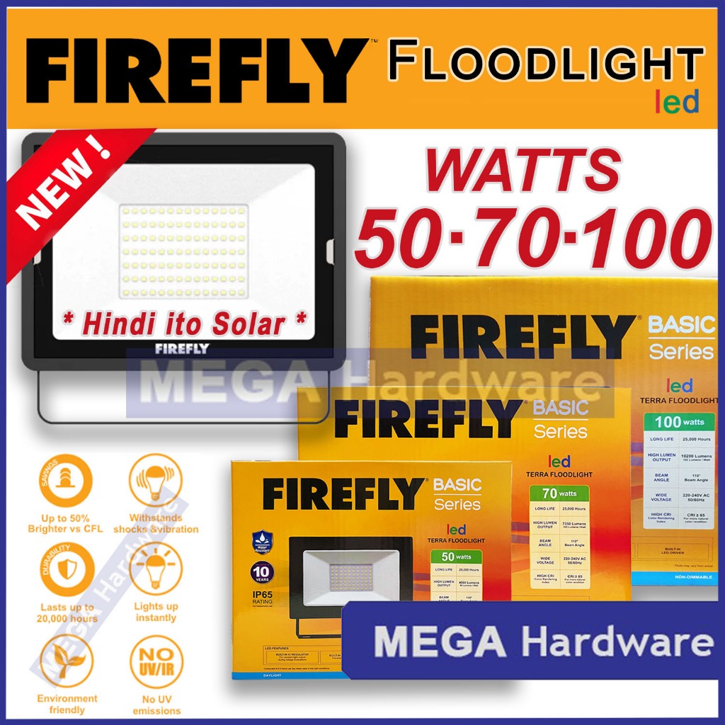 Firefly Weatherproof Terra LED Floodlight Daylight (30W, 50W, 70W, 100W) Flood light (HINDI ...