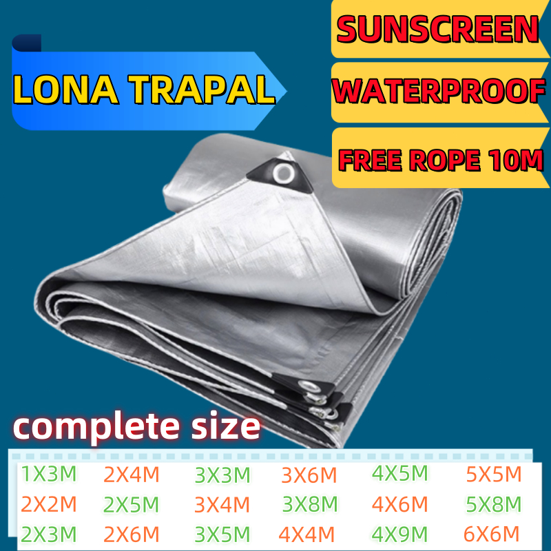 LONA TRAPAL MAKAPAL THICKENED Double Silver Tarpaulin PLANT Awnings ...
