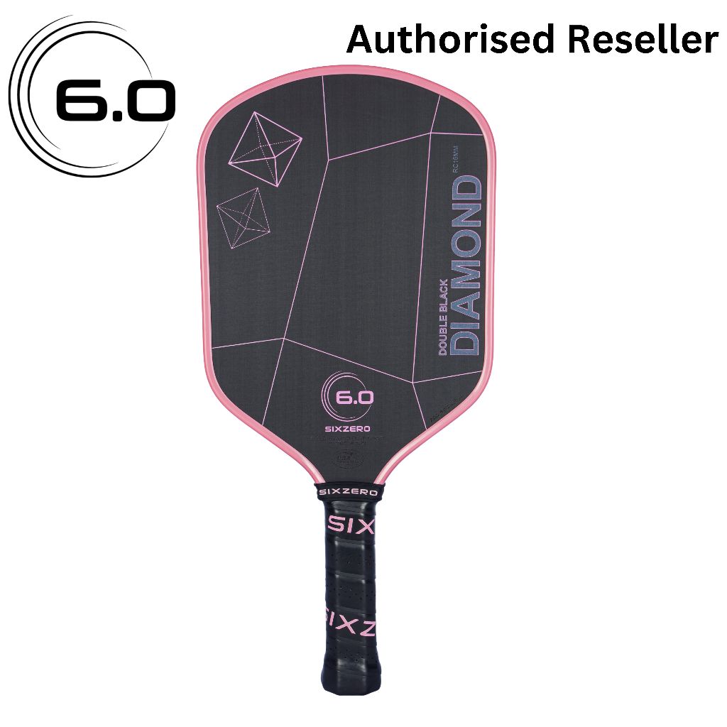 SIX ZERO 6.0 Pickleball Paddle 16mm Double Black Diamond Power (DBD ...