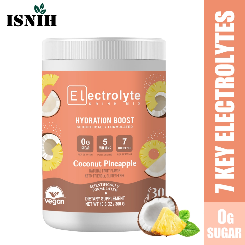 ISNIH Electrolytes Powder Quick Hydration Vitamins Supplement Sugar ...