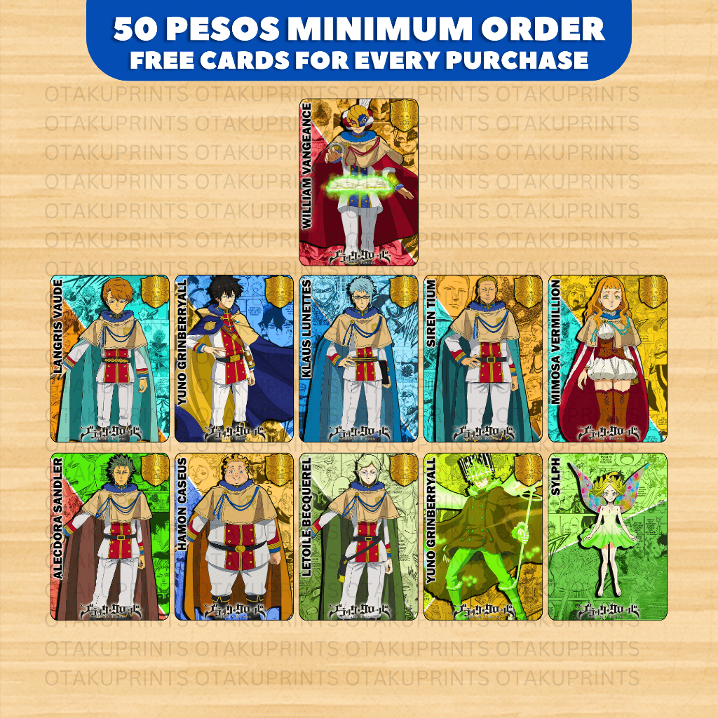 Black Clover Golden Dawn Photocard - [SOLD PER PIECE] | Shopee Philippines