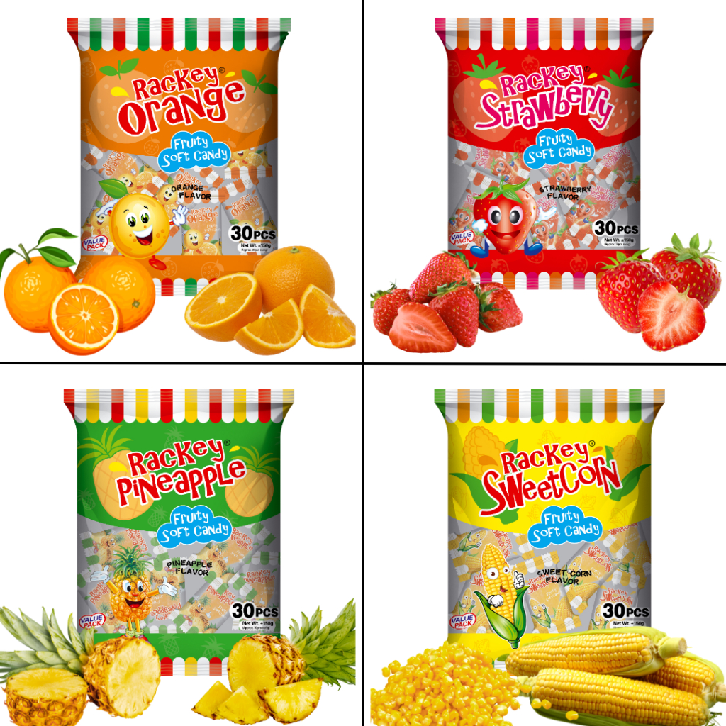 Rackey Fruity Soft Candy in 30's | Shopee Philippines