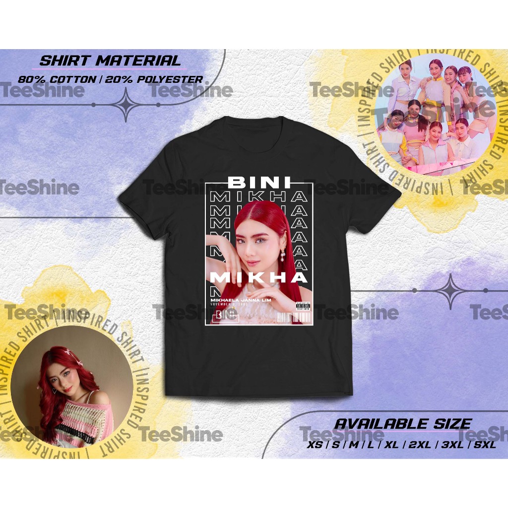 BINI MEMBER BOOTLEG (ADULT SIZE) P-POP INSPIRED SHIRT | COTTON T-SHIRT ...