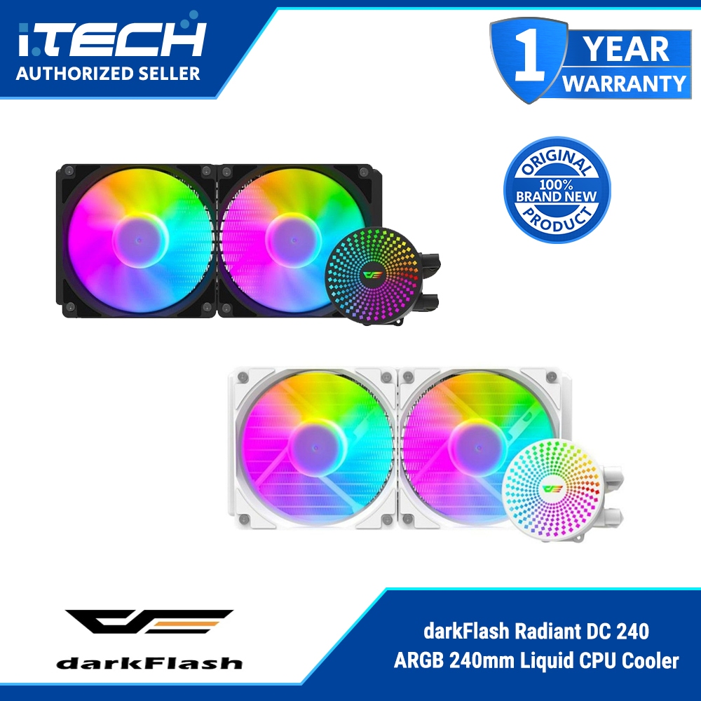 darkFlash Radiant DC 240 ARGB 240mm Liquid CPU Cooler | Shopee Philippines