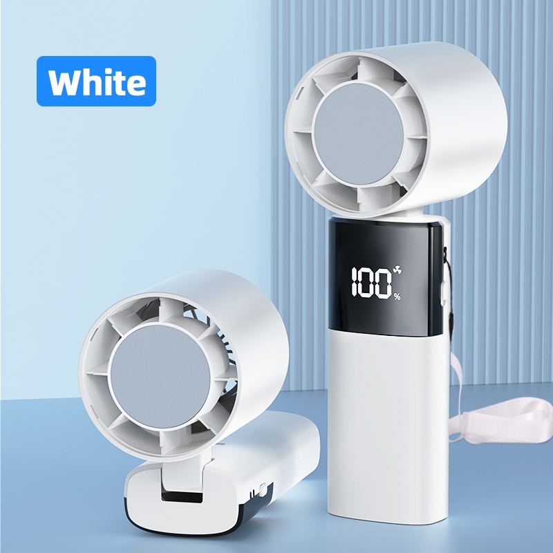 GOOJODOQ 4000 mAh Turbo Jet Mini Fan Rechargeable High-Speed Handheld ...