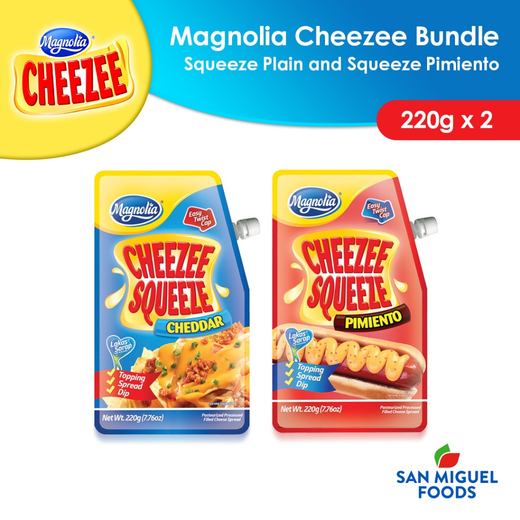 Magnolia Cheezee Squeeze Plain (220g) + Magnolia Cheezee Squeeze ...