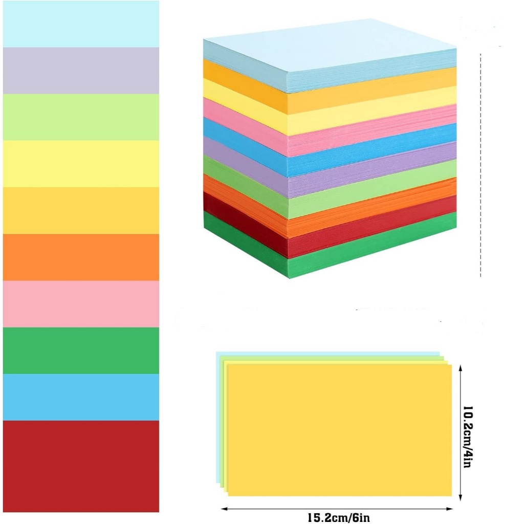 Index Cards 4x6 Inches l 230 GSM l Colorful l Rainbow l Making Flash ...