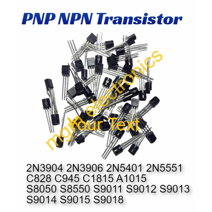 5PCS TRANSISTOR PNP NPN 2N2222 2N3904 2N3906 2N5401 2N5551 A970 C945 ...