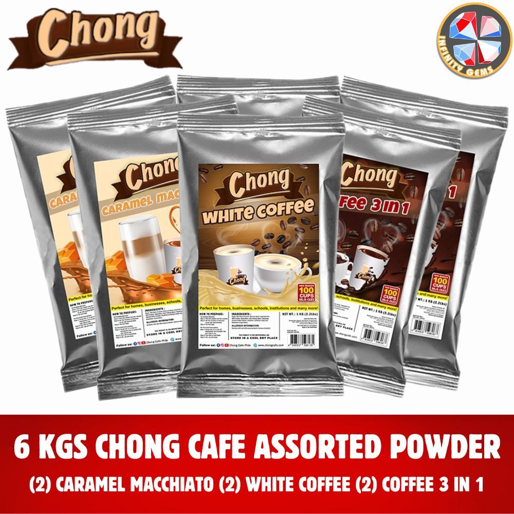 6 KGS CHONG CAFE ASSORTED PREMIXED POWDER (2) CM (2) WC (2) 3IN1 ...