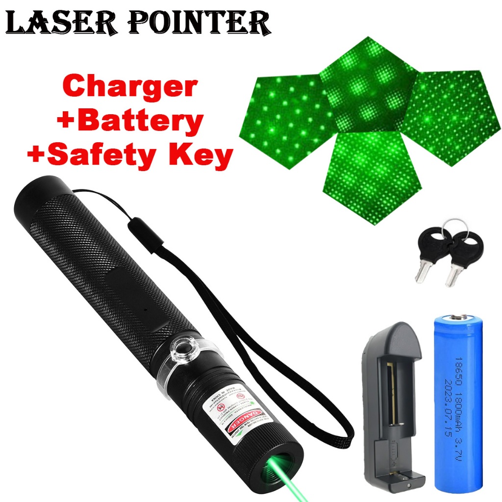 Battery Model Powerful Green Laser Pointer Pen Beam Light 5W Lazer ...