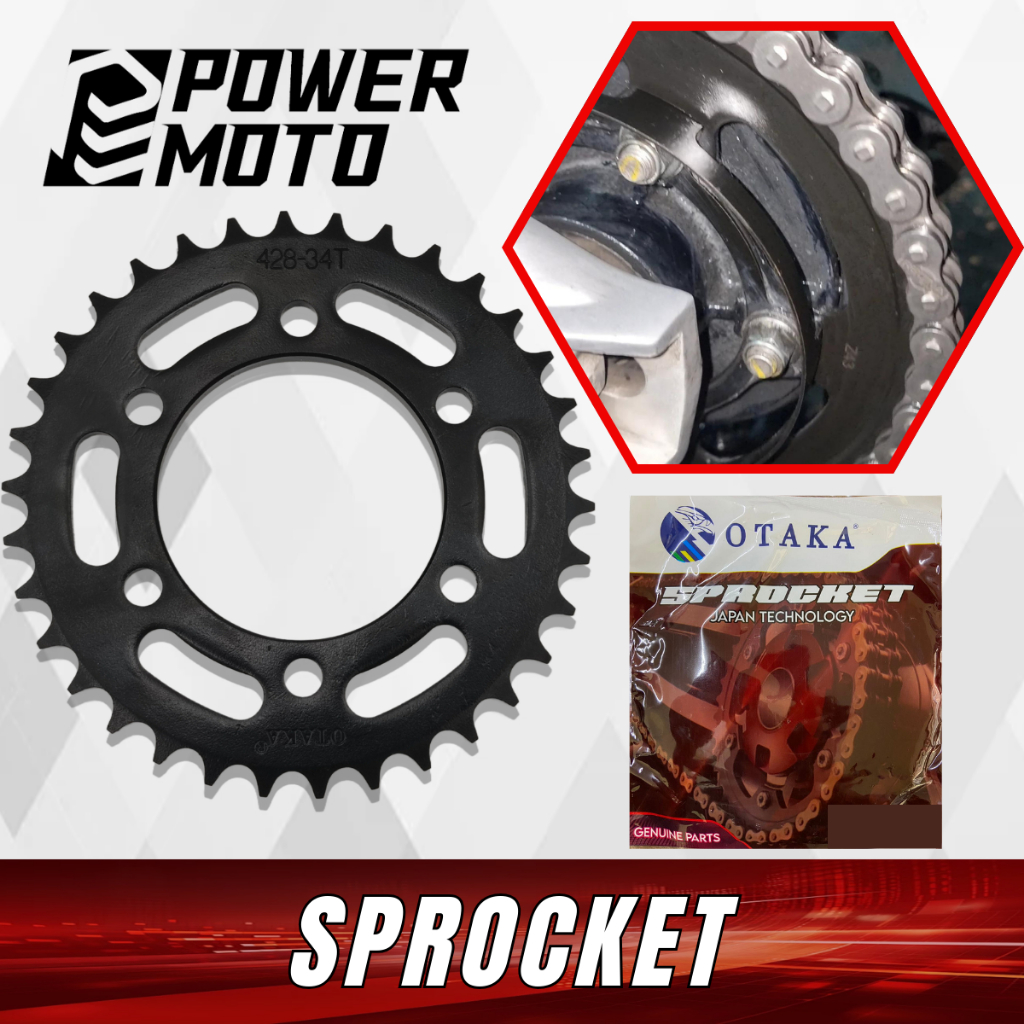 SPROCKET REAR FOR BARAKO / BC175 / FURY 6 HOLES MOTORCYCLE HIGH QUALITY | Shopee Philippines