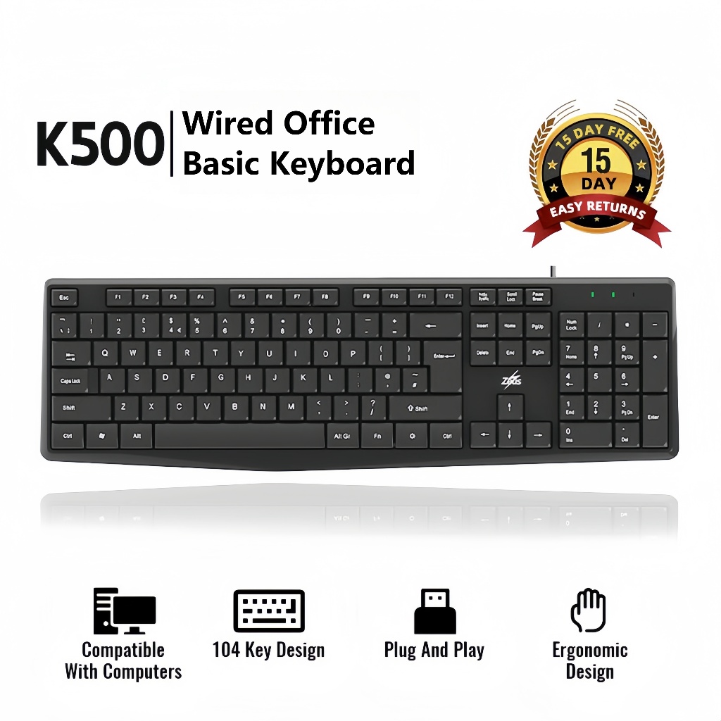 Zeus K500 ( SimpliCity ) Computer Keyboard For Office / Gaming ( Online ...