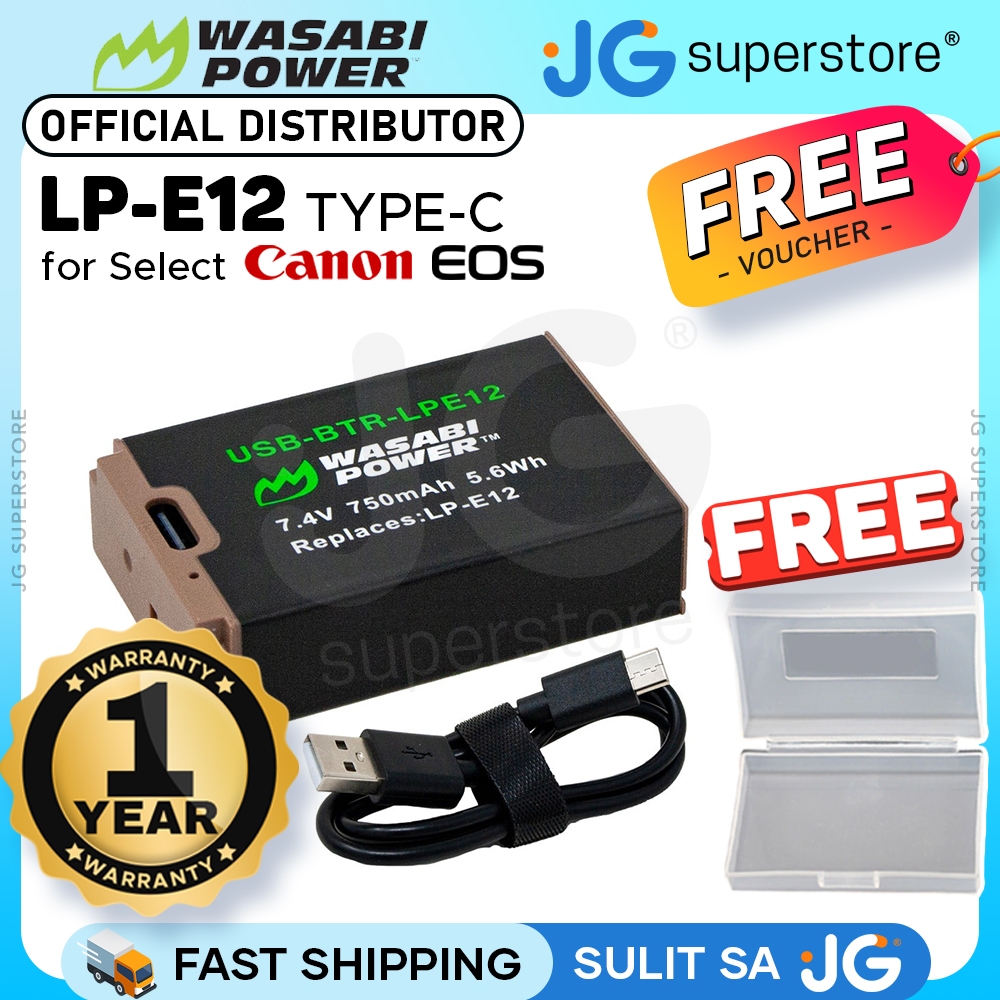 Wasabi Power Canon LP-E12 LPE12 Battery - USB Type C Direct Charging for Canon | Shopee Philippines