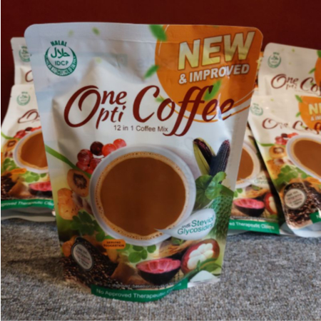 ONE OPTI COFFEE 12 in 1 Coffee mix with Steviol Glycosides (180 grams ...