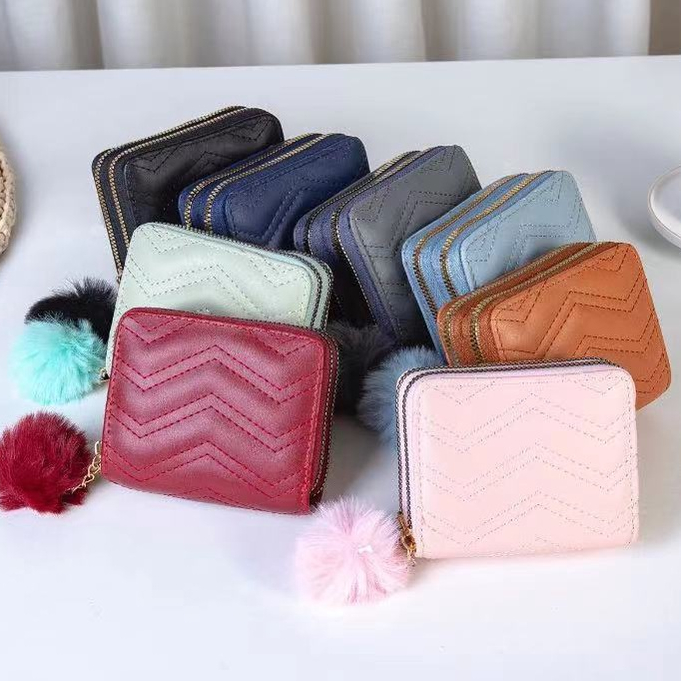 Sakurafashion Korean Wallet For Women Leather Mini Short Multi-Card ...