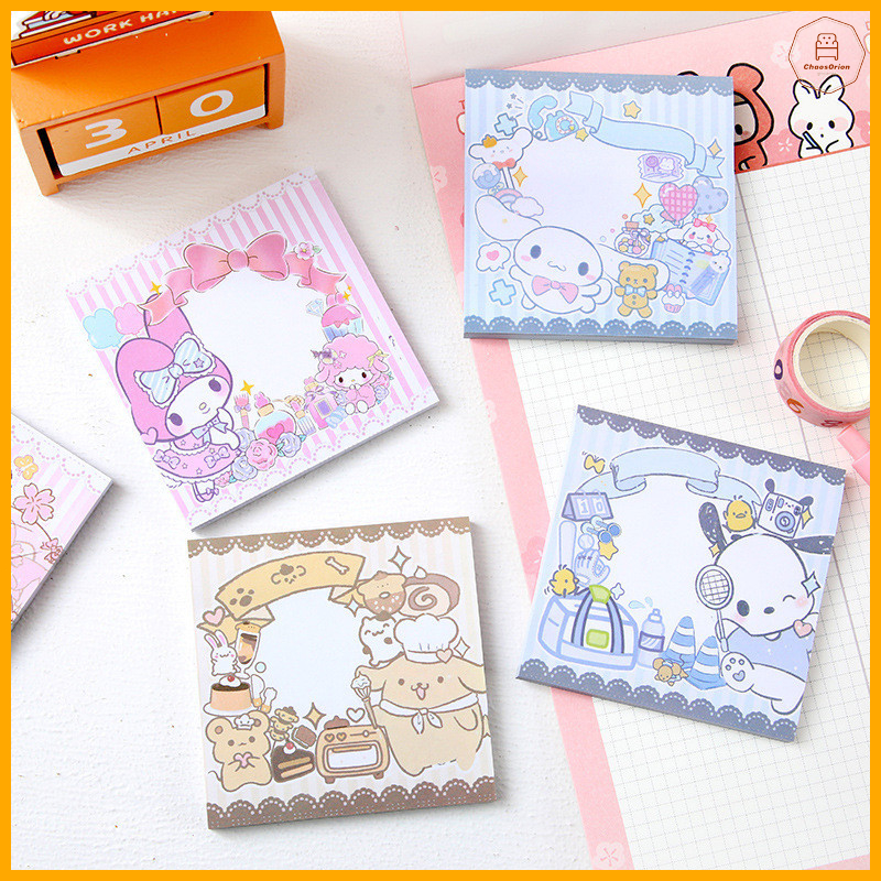 CHO⭐Sanrio Post-it Notes Cute Memo Pad Cartoon Memos Hand Ledger ...