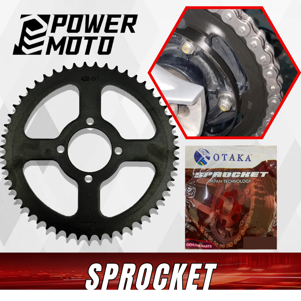 OTAKA REAR SPROCKET for 428 SUZUKI SMASH/RAIDER-J/GD110/SHOGUN125 4 ...